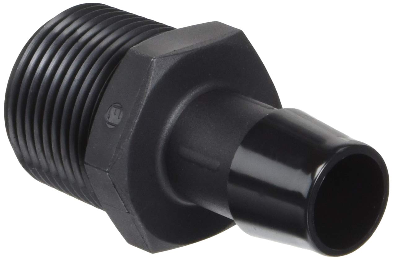 Eldon James A12-10BN Black Nylon Adapter Fitting, 3/4-14 NPT to 5/8 ...