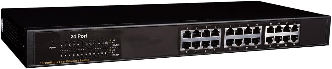 24 Port Network Switch – Hub – Ethernet – LAN – 10/100 – BigaMart