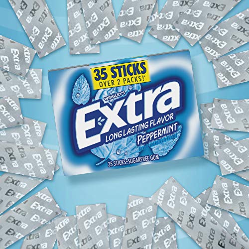EXTRA Gum Peppermint Sugarfree Chewing Gum Mega Pack, 35 Sticks (Pack ...