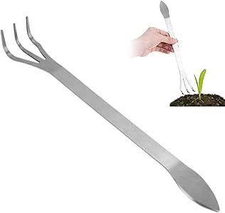 Amazon.com : Stainless Steel Root Rake 3-Prong Loosen Soil Bonsai Tree ...
