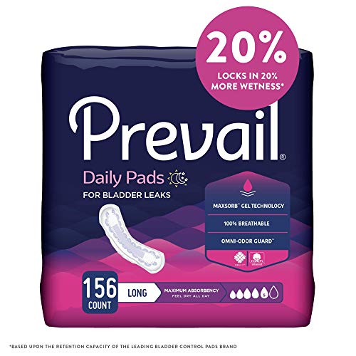 Prevail Incontinence Bladder Control Pads for Women, Maximum Absorbency ...