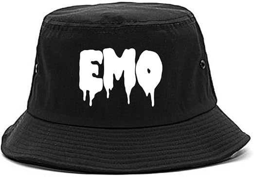 Emo Goth Bucket Hat Black at Amazon Men’s Clothing store