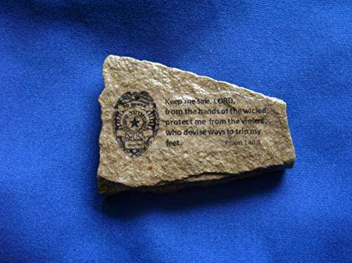 Amazon.com: Law Enforcement Police Officer Stone gift Bible verse ...