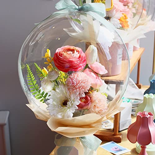 50-Pack 20" Crystal Clear Bobo Balloons - Large Transparent Plastic ...