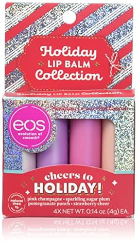 eos Lip Balm Pink Champagne, Sparkling Sugar Plum, Pomegranate Punch ...