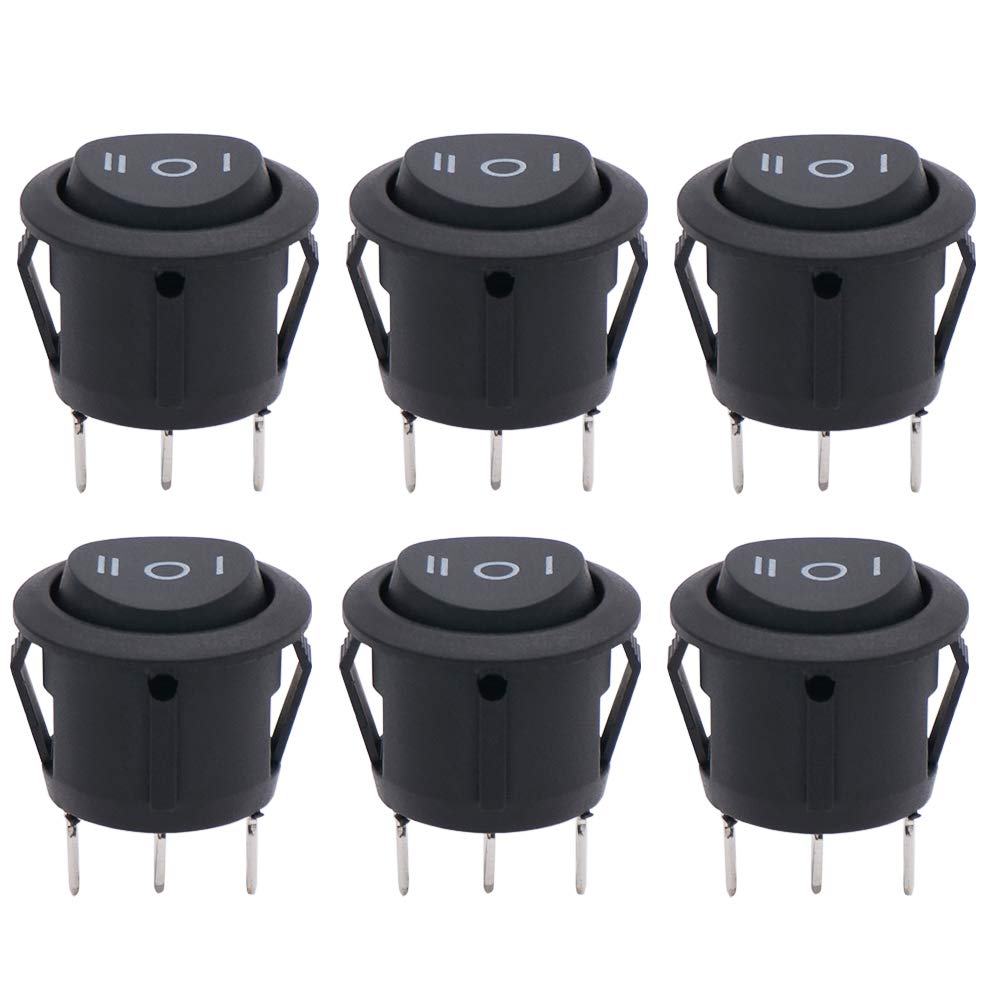 Twidec/2Pcs Mini Toggle Switch 4PDT 3 Position 12 Pins ON/OFF/ON ...