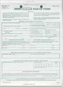 Direct Deposit Sign-Up Form: Standard Form 1199A: Financial Management ...