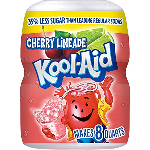 Kool-Aid Sweetened Cherry Limeade Powdered Drink Mix, Caffeine Free, 19 ...
