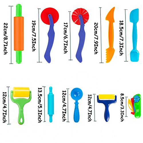 Deardeer Set of 18 PCS Dough Tools Kit with Animal Molds and Models ...