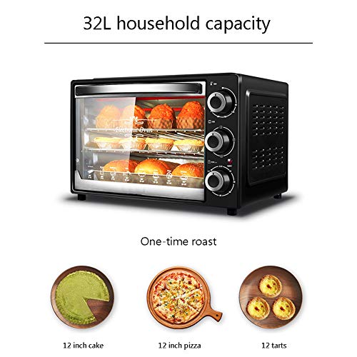 Automatische mini-oven met kookplaat en grill, 32L elektrische oven ...