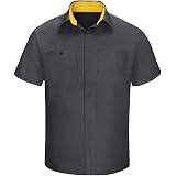 Amazon.com: Red Kap Custom Men's SP24 Short Sleeve Industrial Solid ...