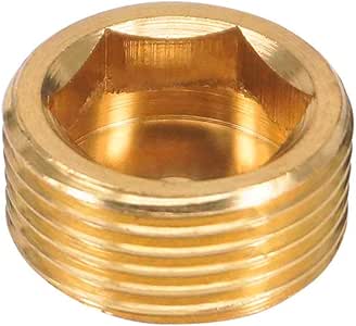 3/4" npt Hex Plug Brass Pipe Fitting, Internal Hex Thread Socket Plug - - Amazon.com