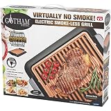 GOTHAM STEEL Smokeless Electric Grill Portable and Nonstick As Seen On ...