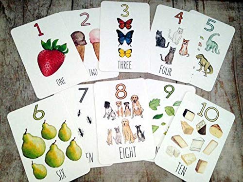 Amazon.com: Number Recognition Counting Flash Cards: Handmade