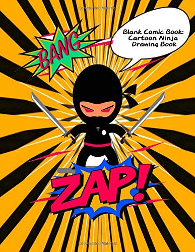 Blank Comic Book Cartoon Ninja Drawing Book Sketchbook Notebook For ...