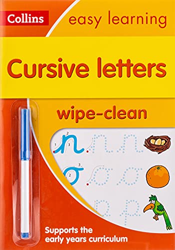 Collins Easy Learning Preschool – Cursive Letters Age 3-5 Wipe Clean ...