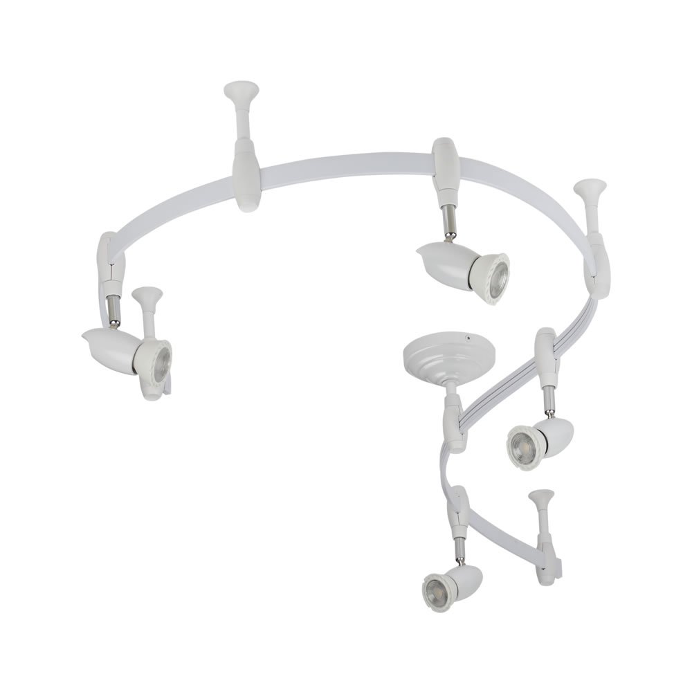 Indoor Lighting Biard Forio 2m White Monorail Single Circuit GU10 ...