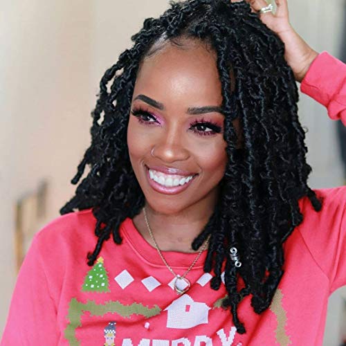 Kraler 12 Inch Butterfly Locs Crochet Hair 6 Packs Pre Looped ...