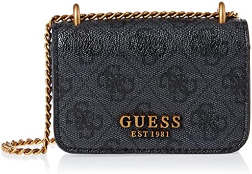 Guess Alexie Micro Mini Bag for Women, Coal Logo price in Saudi Arabia ...