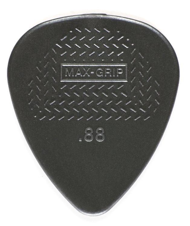 Dunlop 449P088 .88mm Max-Grip Nylon Standard Guitar Picks, 12-Pack ...
