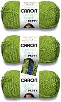 Amazon.com: Caron Simply Soft Party Yarn - 3 Pack with Pattern (Spring ...
