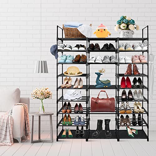 9 Tier Shoe Rack Shoe Organizer For Closet Entryway, Metal Shoe Rack ...