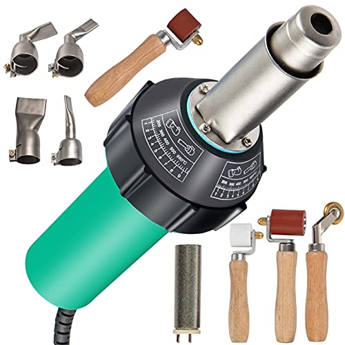 VEVOR Roofing Welder, 9 Pcs PVC Welding Gun, 1600W Hot Air Plastic ...