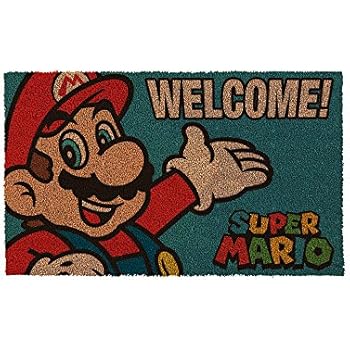 Amazon.com: Pyramid America GPA70010 Mario Portrait Doormat, Multi ...