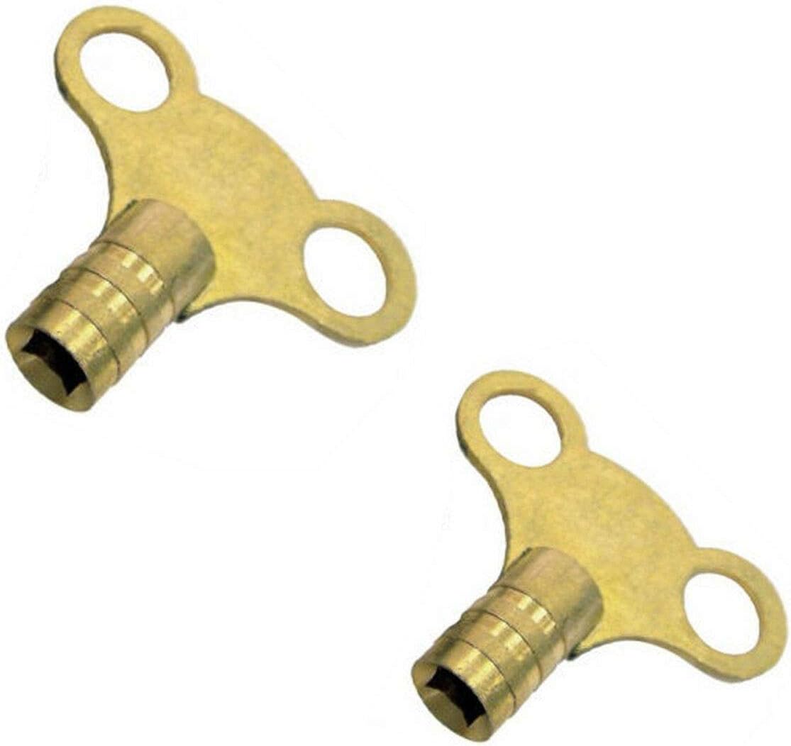 2 x Solid Brass Radiator Bleed Key Hardware Easy Grip: Amazon.co.uk ...