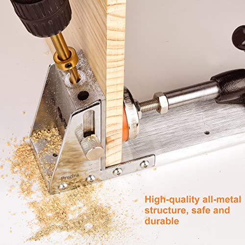Preciva Pocket Hole Jig Kit, Upgraded All-Metal Woodworker Angle Holes ...