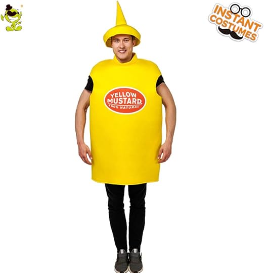 New Men's Yellow Mustard Costume Adult's Yellow Funny Jumpsuit for Men ...