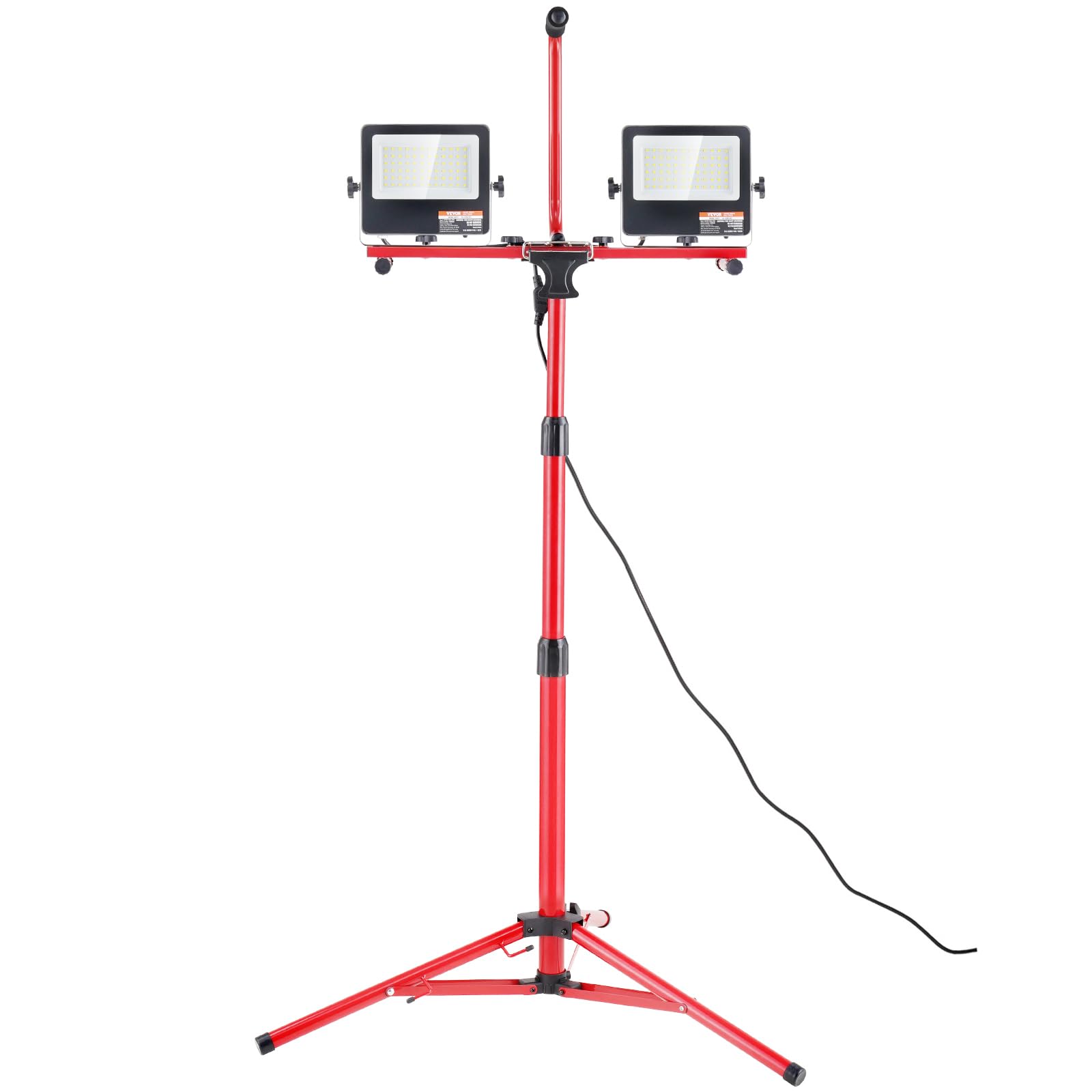 VEVOR LED Work Light with Stand, 10000 Lumen Dual-head LED Work Light ...