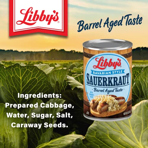 Libby's Bavarian Style Sauerkraut with Caraway Seeds| Classic Barrel Aged Taste | Mildly Tart ...