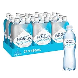 Mount Franklin Lightly Sparkling Natural Water 24 x 450 mL: Amazon.com ...