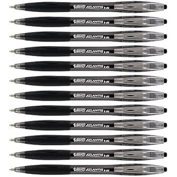 Amazon.com : BIC Atlantis Retractable Ball Point Pen, 1.6mm, Bold Point ...