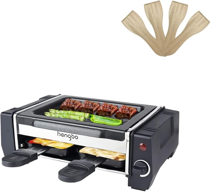 Appareil a Raclette 2 Personnes Mini Raclette Inclus 2 Poêlons et 4 ...
