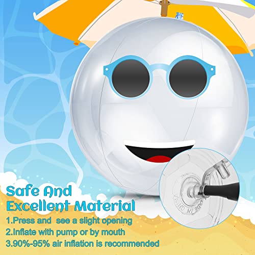 6 Pieces Inflatable Clear Beach Ball Inflatable Clear Balloons16 Inch ...