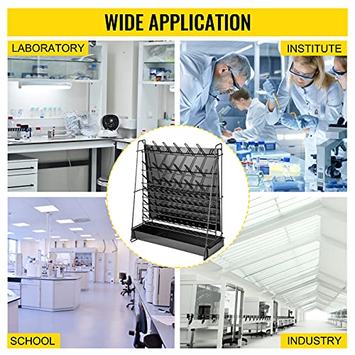 VEVOR Drying Rack for Lab 90 Pegs Lab Glassware Rack Steel Wire ...