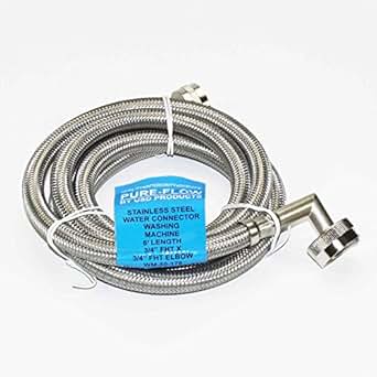 Amazon.com: Pure Flow Washing Machine Washer Hose 6 Feet 90 Degree ...