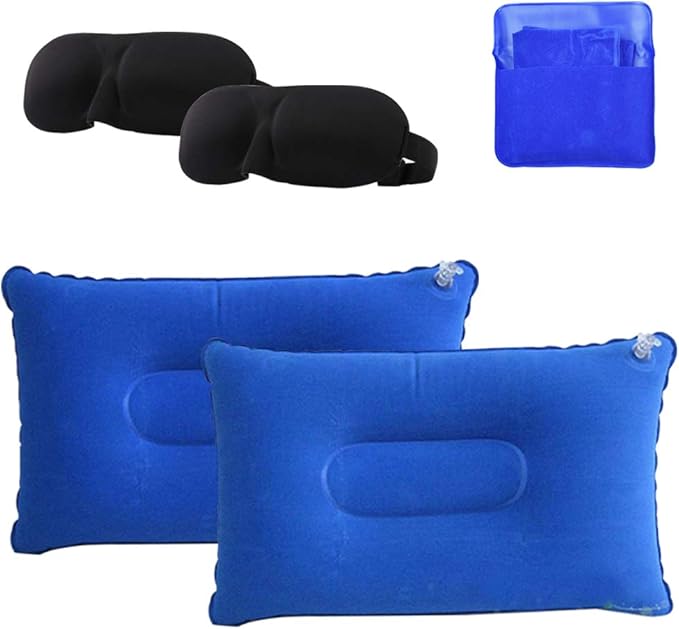 INTVN 2 Stück Ultraleichtes Aufblasbares Reisekissen und Campingkissen ...