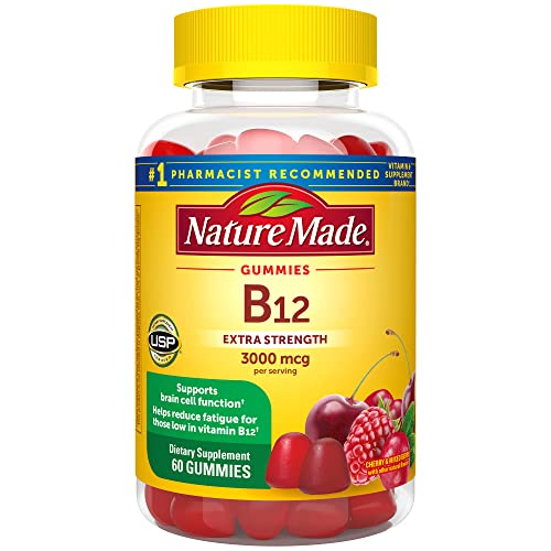 Nature Made Extra Strength Vitamin B12 Gummies, 3000 mcg per serving ...