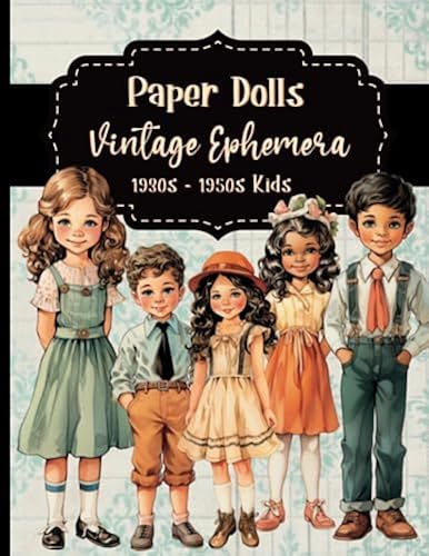 Paper Dolls Vintage Ephemera 1930s - 1950s Kids: Glossy Paper Interior ...