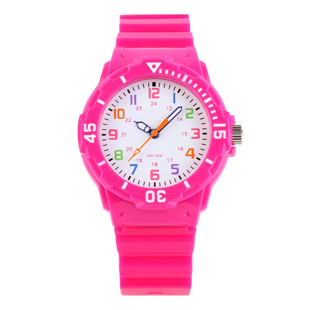 Kids Analogue Quartz Watches - Girls 5 ATM Waterproof Time Teacher ...