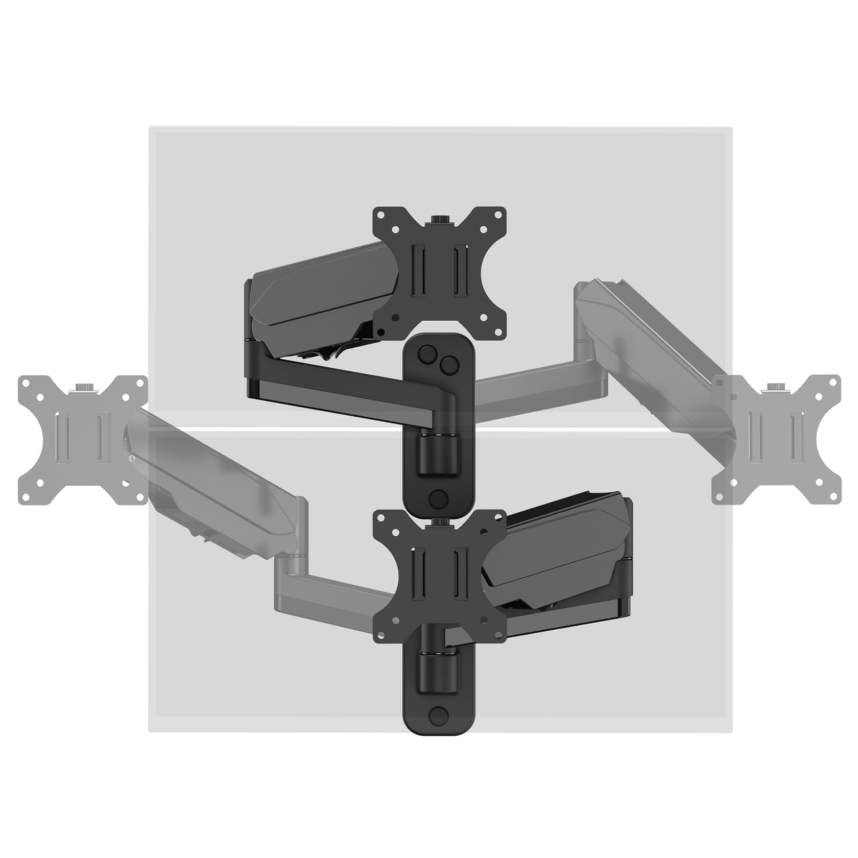 UPGRAVITY 2 Pack Single Monitor Wall Mount for Flush/Vertical Wall ...