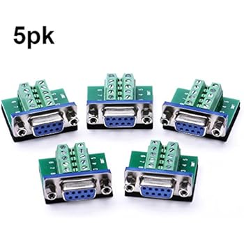 Amazon.com: Twinkle Bay DB9 Breakout Connector RS232 Serial 9 Pin Connector Db9 Terminal Female ...