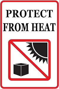 Amazon.com: Protect from Heat Warning Stickers, 2 x 3 Inch Protect from ...