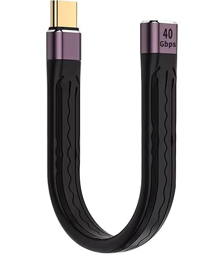 USB C Verlengkabel QIANRENON USB C 90° Angle Adapter 40Gbps USB4.0 Type ...