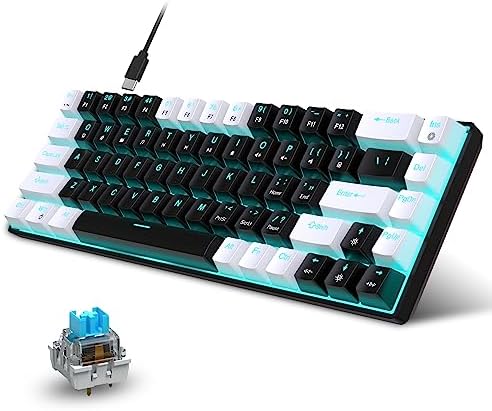 ROCK POW Portable 60% Mechanical Gaming Keyboard, MK-Box LED Backlit ...