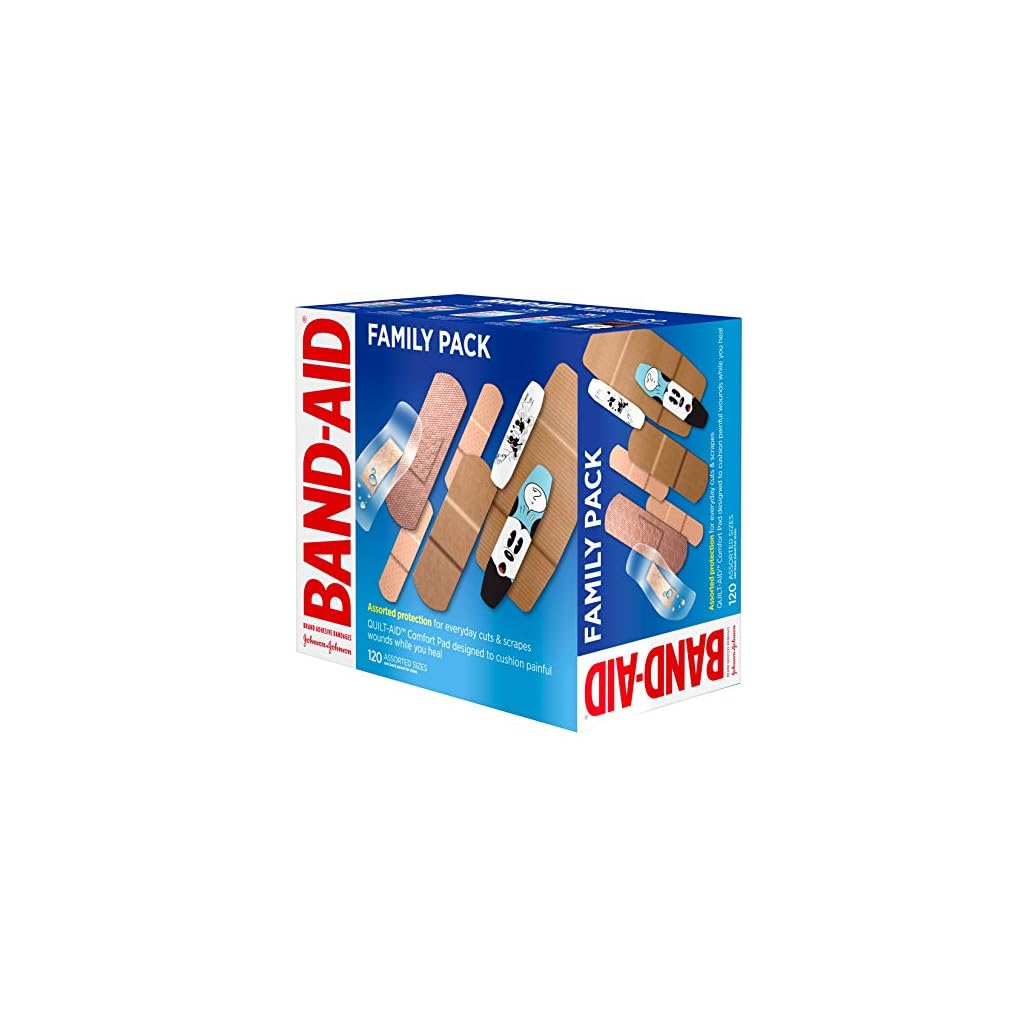 Band-Aid Brand Adhesive Bandage Family Variety Pack in Assorted Sizes ...