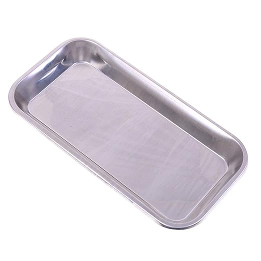 HonXins 1pcs Stainless Steel Instrument Tray, Metal Rectangular ...